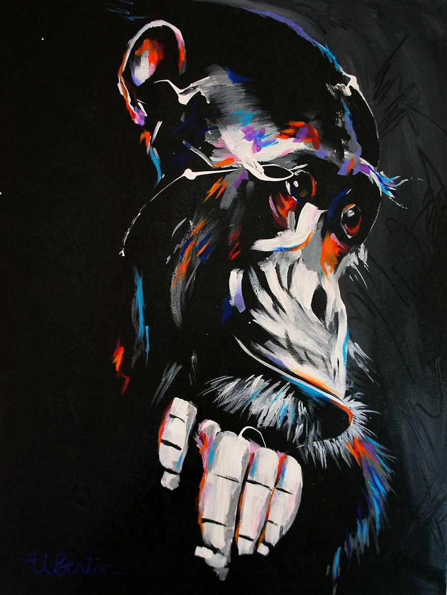 Les portraits colorés de Ellie Benton - Dessein de dessin