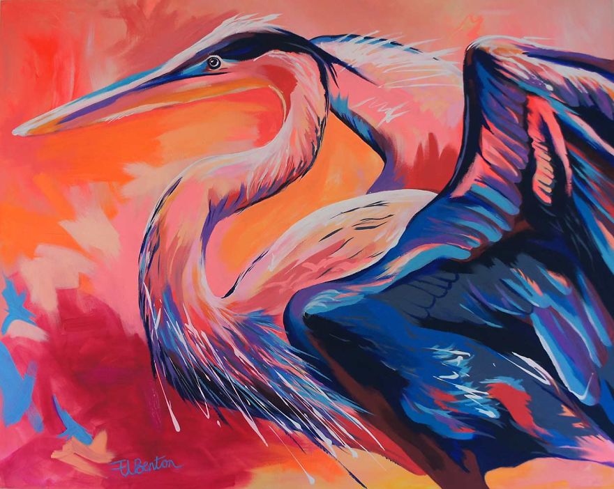 Les portraits colorés de Ellie Benton - Dessein de dessin