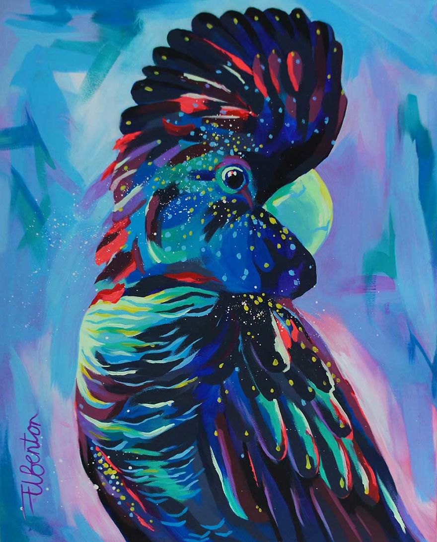 Les portraits colorés de Ellie Benton - Dessein de dessin