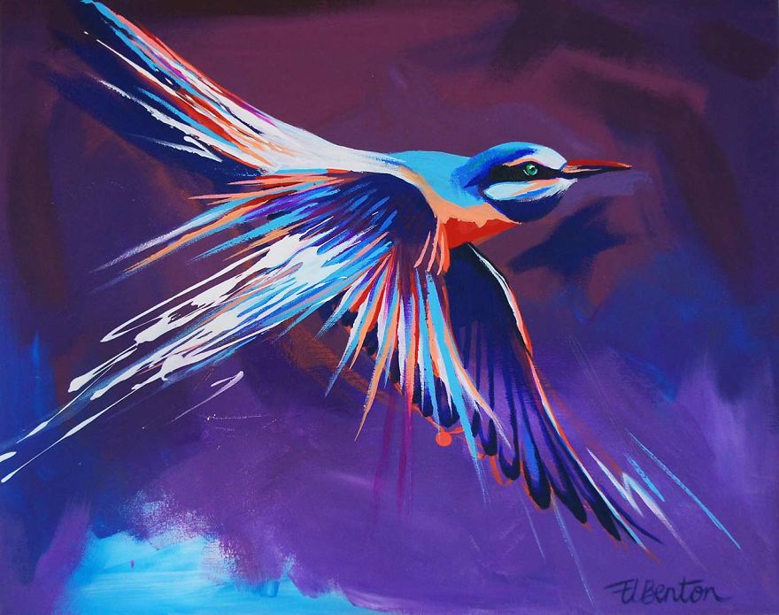 Les portraits colorés de Ellie Benton - Dessein de dessin