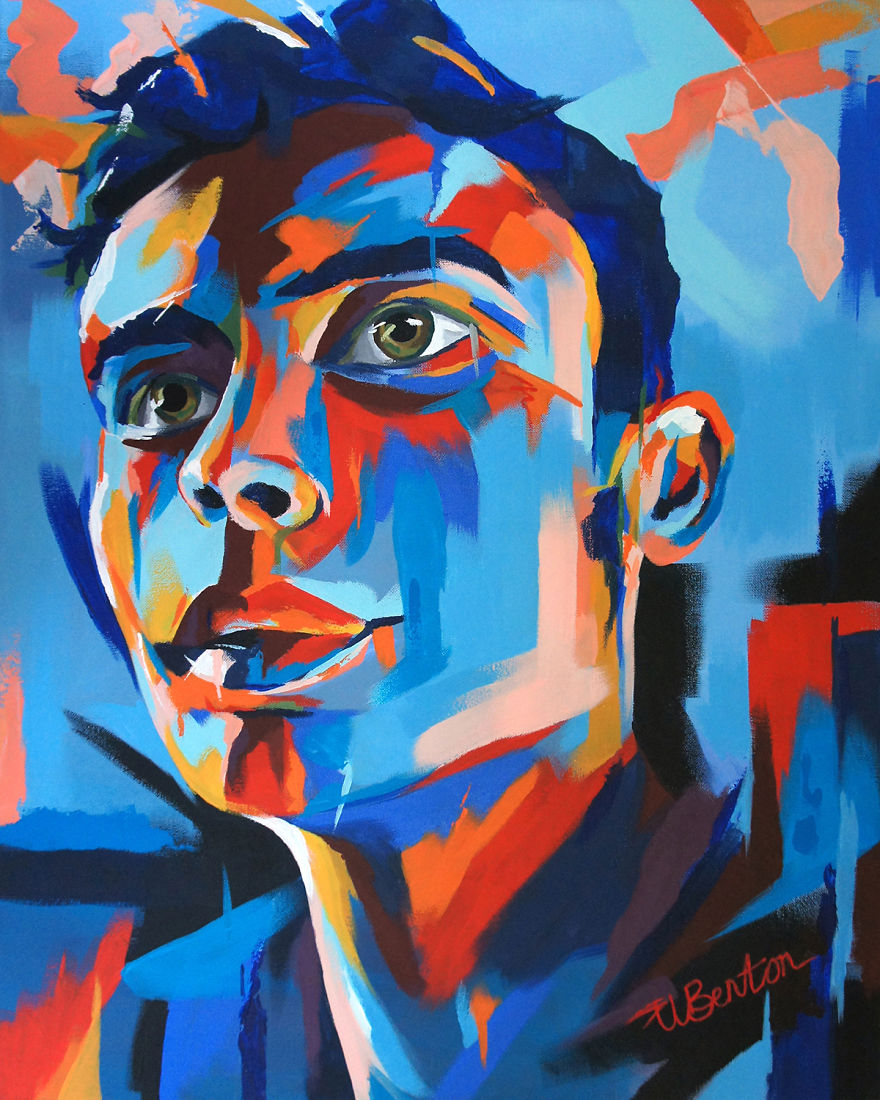 Les portraits colorés de Ellie Benton - Dessein de dessin