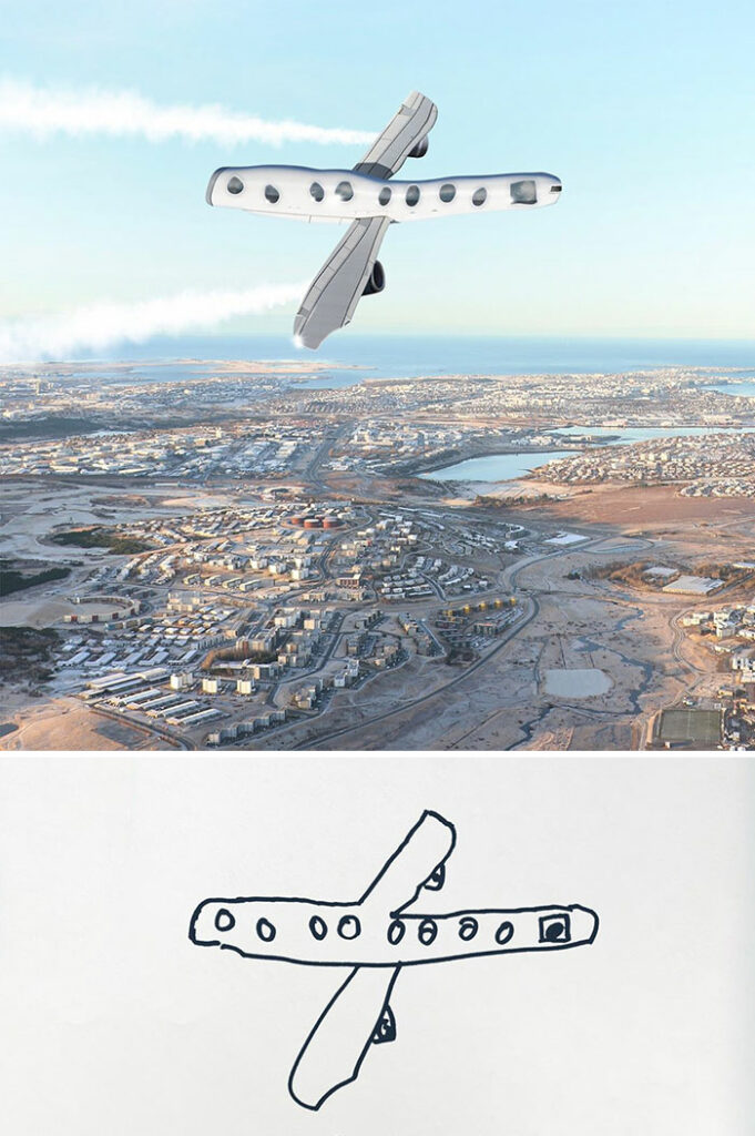 de nouvelles mise en réalité des dessins de ses fils par Tom Curtis ...